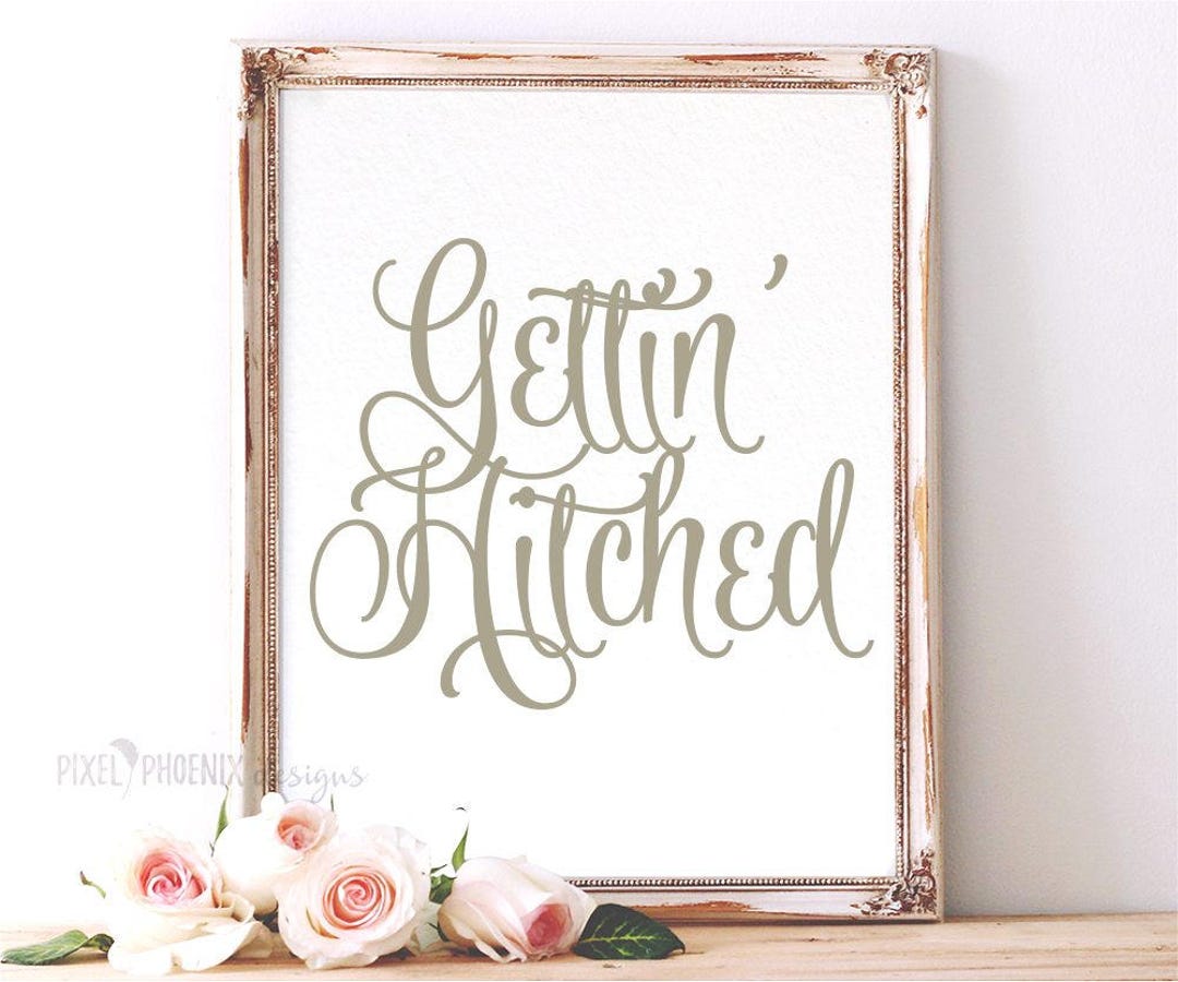 Gettin' Hitched SVG Cut File Wedding DIY Wedding - Etsy
