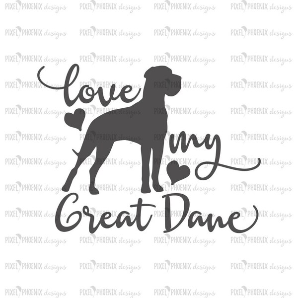 Great Dane Svg - Etsy