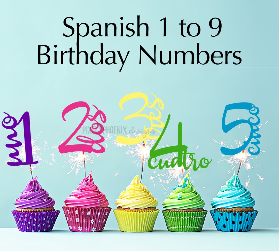 Spanish Cake Topper Birthday Numbers Svg Svg Cut File Cake - Etsy Australia