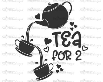 Tea for Two Svg | Etsy