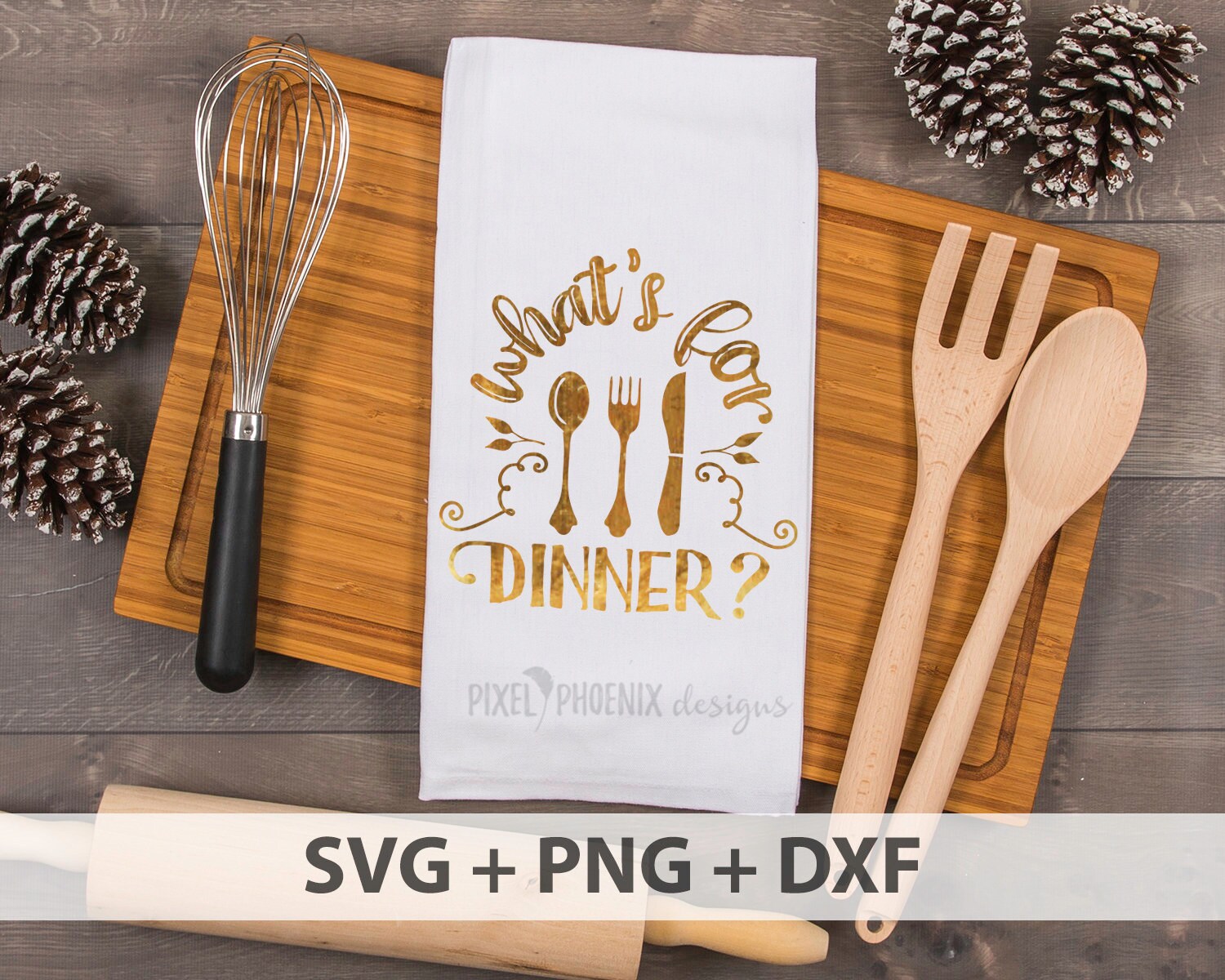 What The Fork Is For Dinner? Svg File Fork Svg File Kitchen Svg File ...