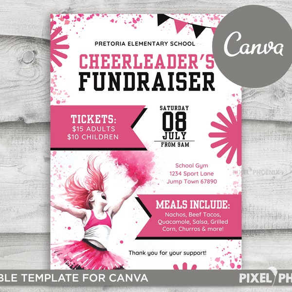 Canva Cheerleader Template - Etsy