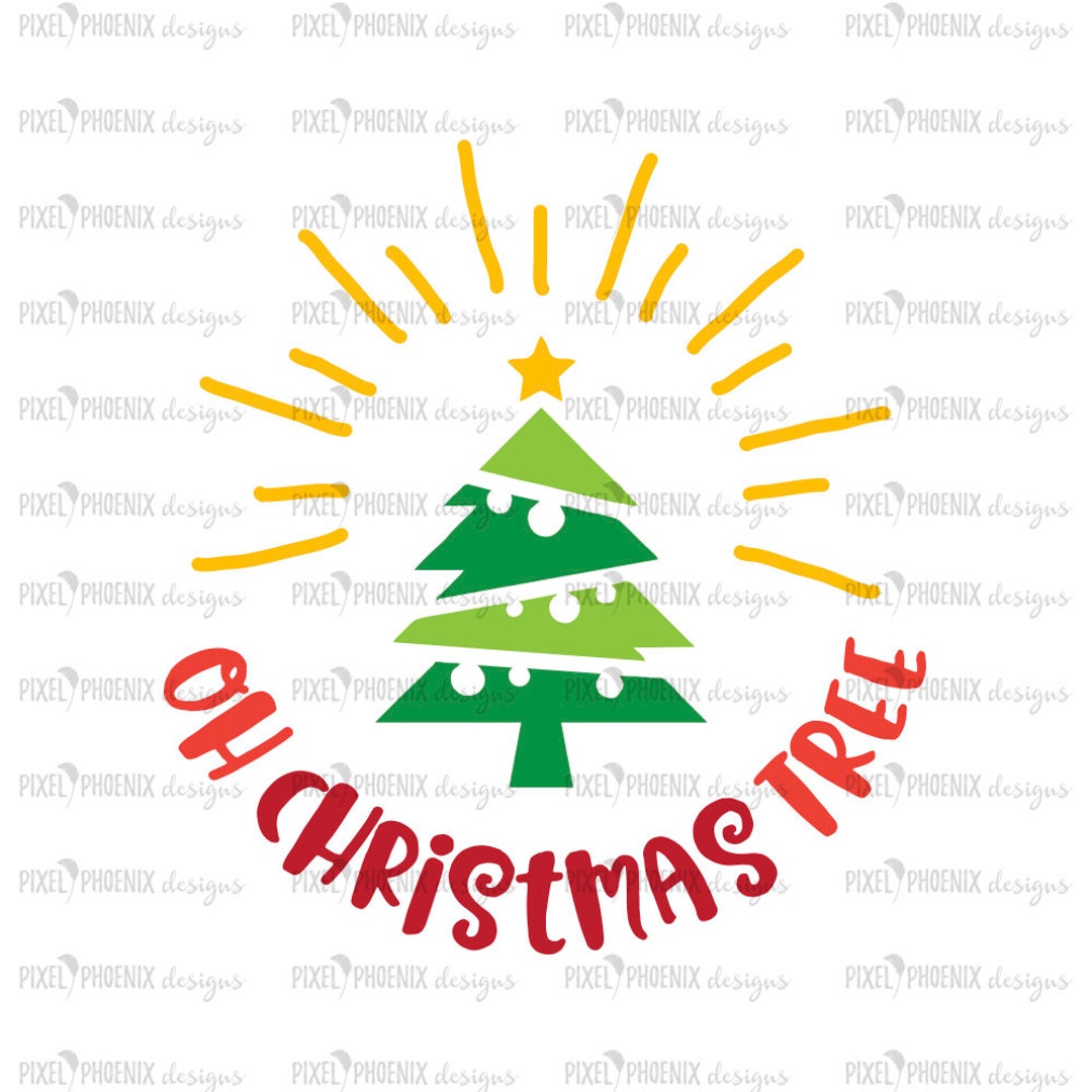 Oh Christmas Tree Christmas Tree SVG Tree With Star Svg - Etsy Australia
