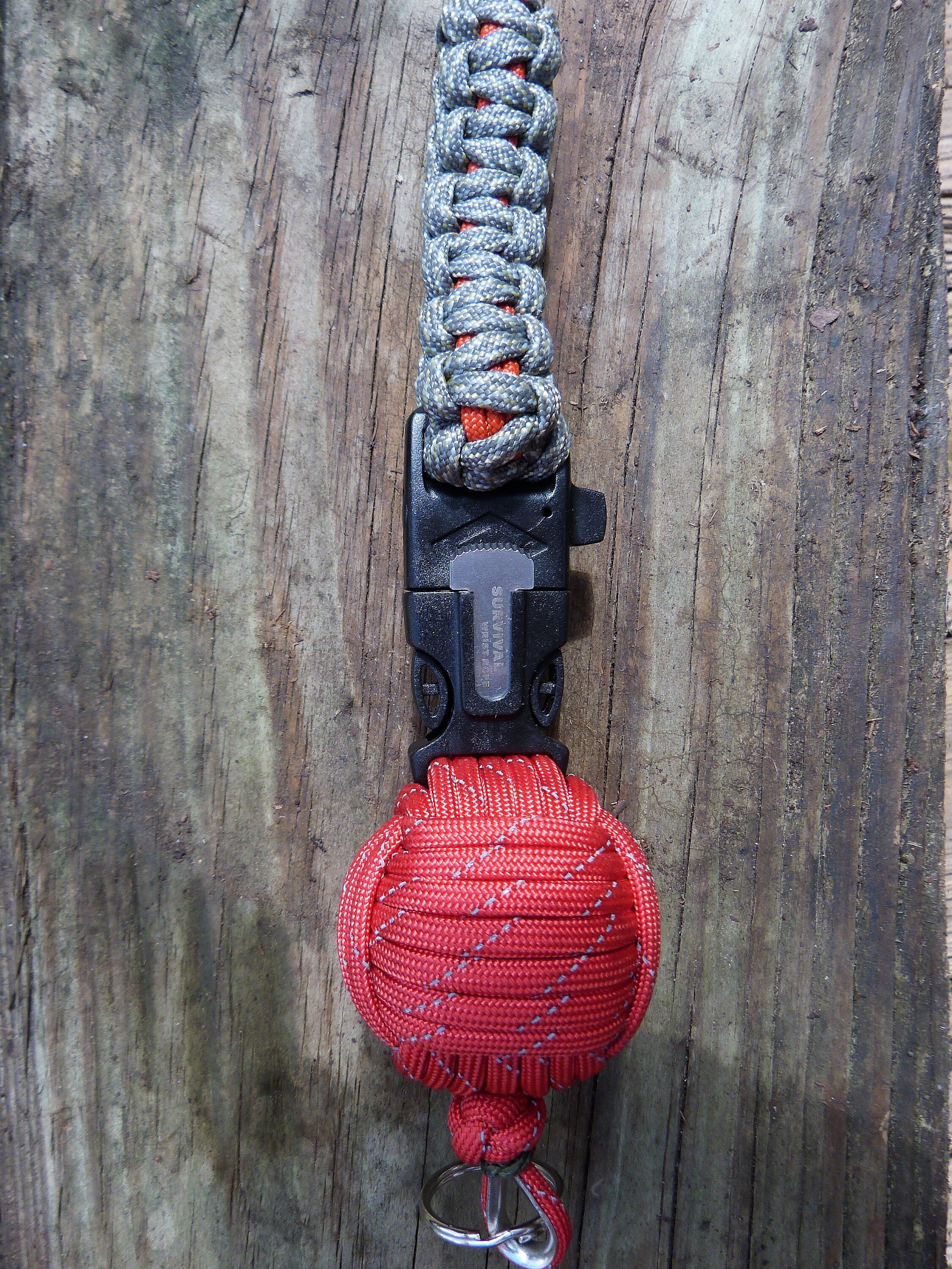 Monkey Fist Floating Reflective Key Chain With Belt Attachment - Etsy