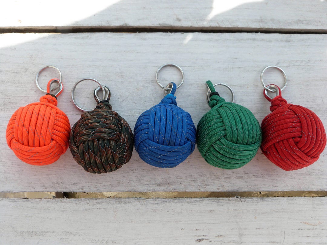 Floating Monkey Fist Reflective Key Chain - Etsy