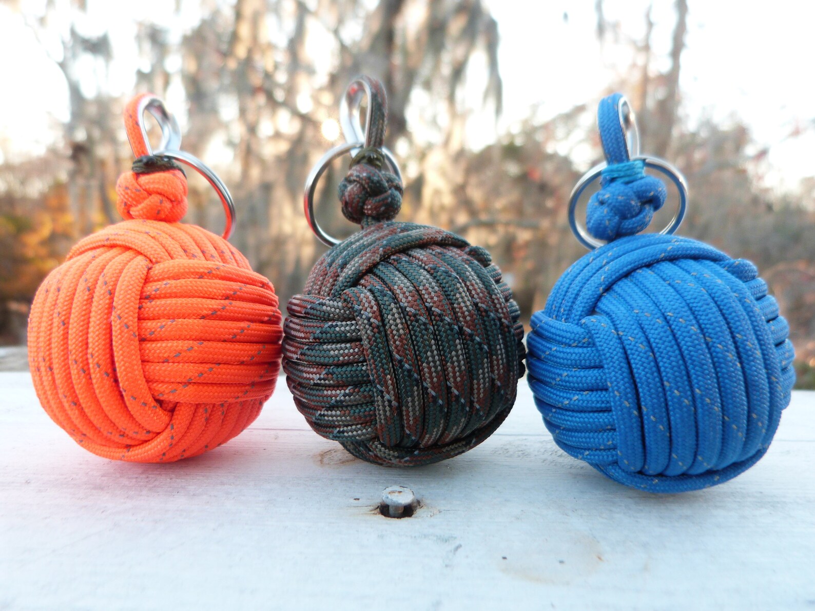Floating Monkey Fist Reflective Key Chain - Etsy