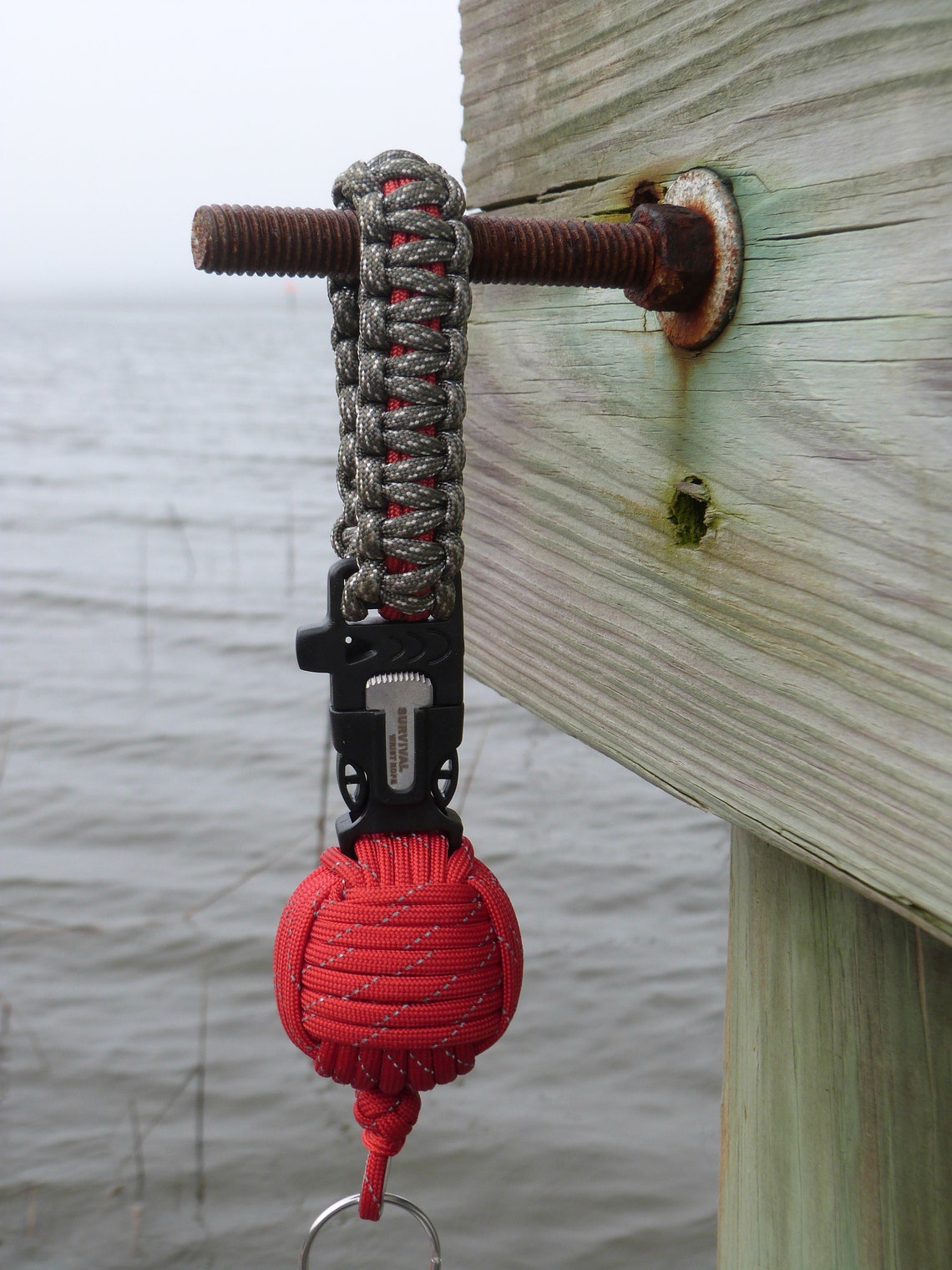 Monkey Fist Floating Reflective Key Chain With Belt Attachment - Etsy