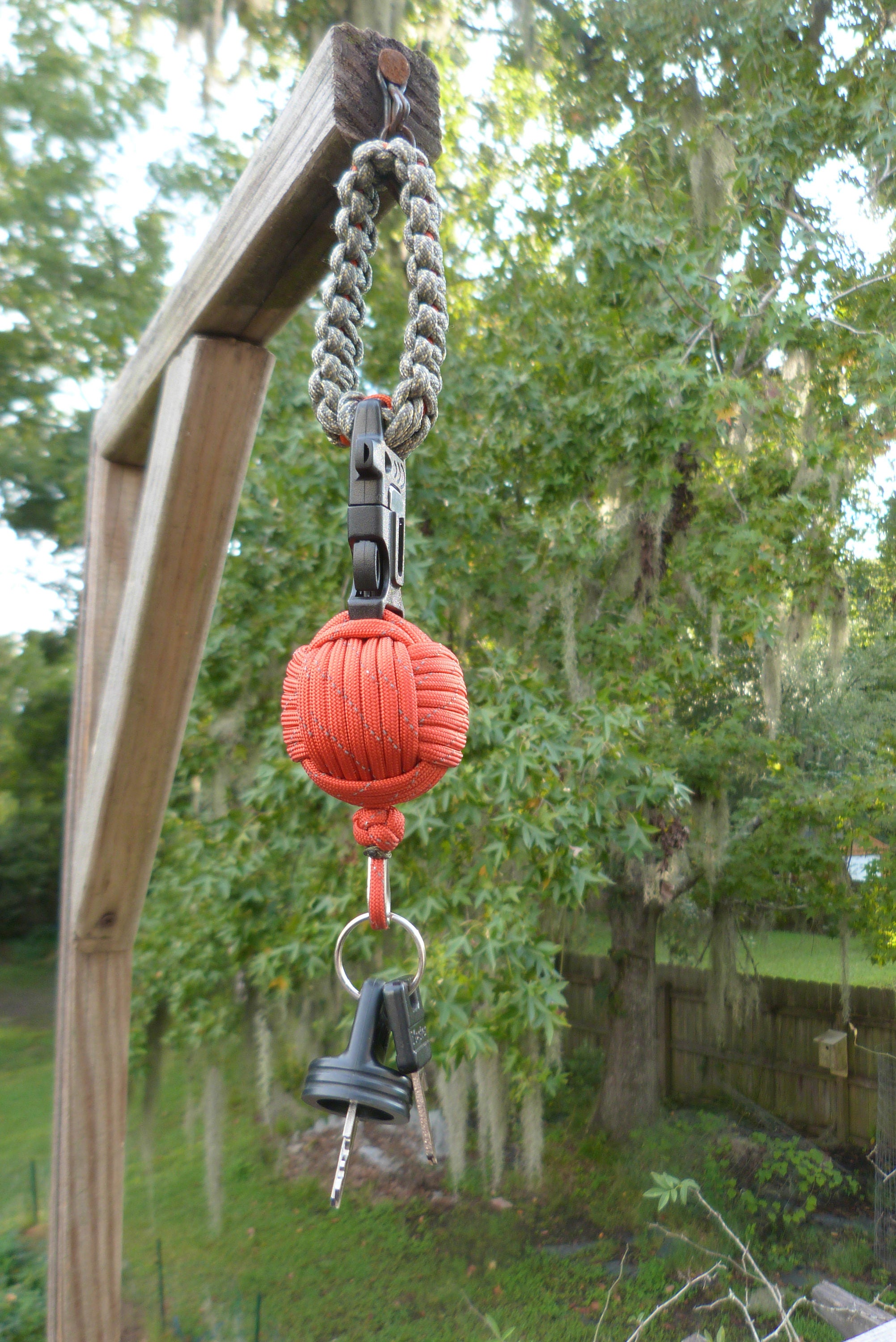 Monkey Fist Floating Reflective Key Chain With Belt Attachment - Etsy
