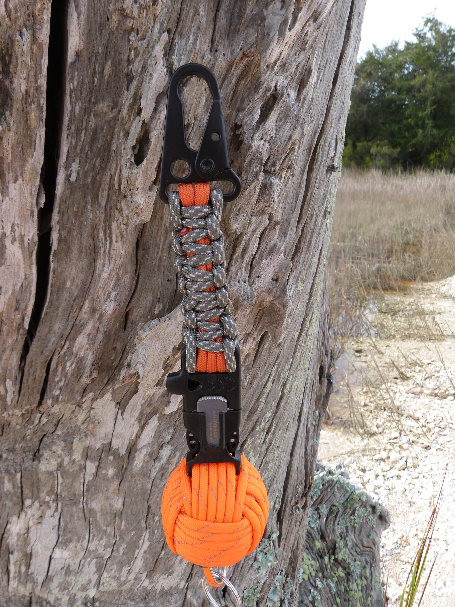 Monkey Fist Floating Reflective Key Chain With Belt Attachment - Etsy