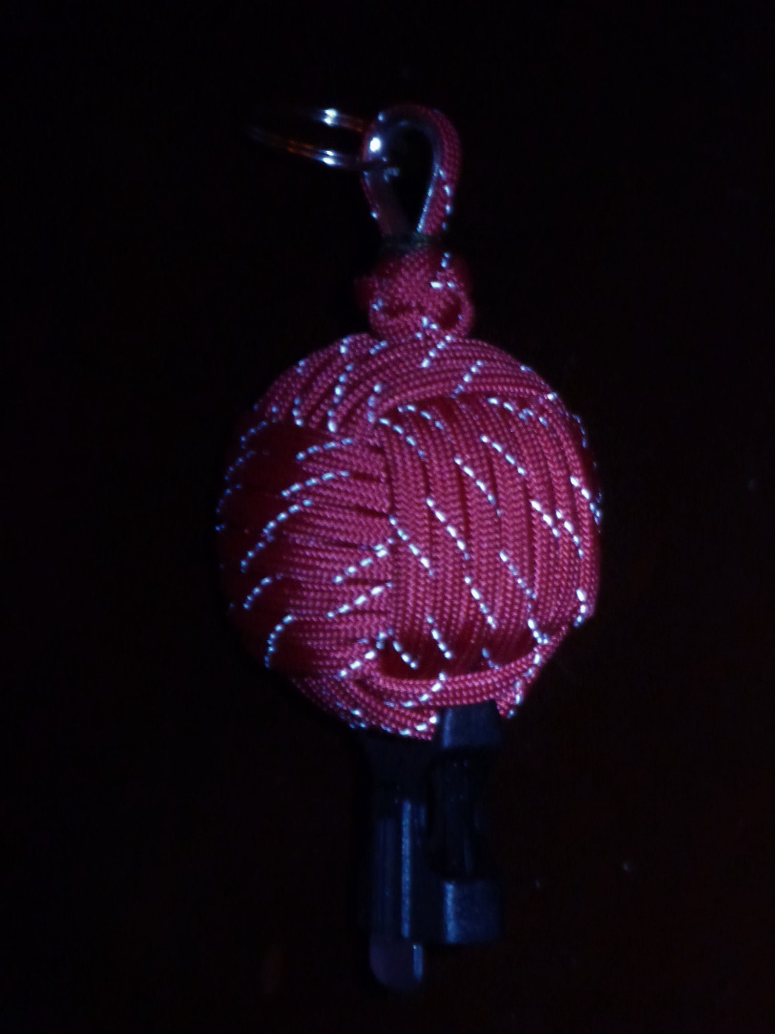 Monkey Fist Floating Reflective Key Chain With Belt Attachment - Etsy