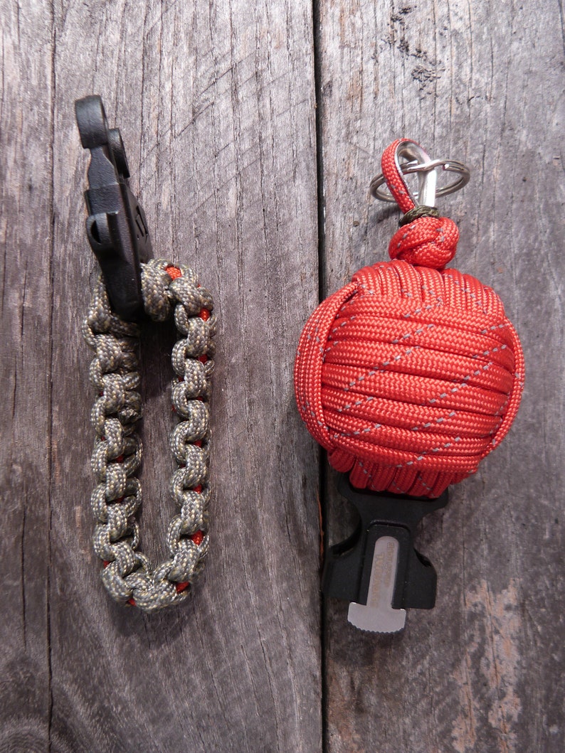Monkey Fist Floating Reflective Key Chain With Belt Attachment - Etsy