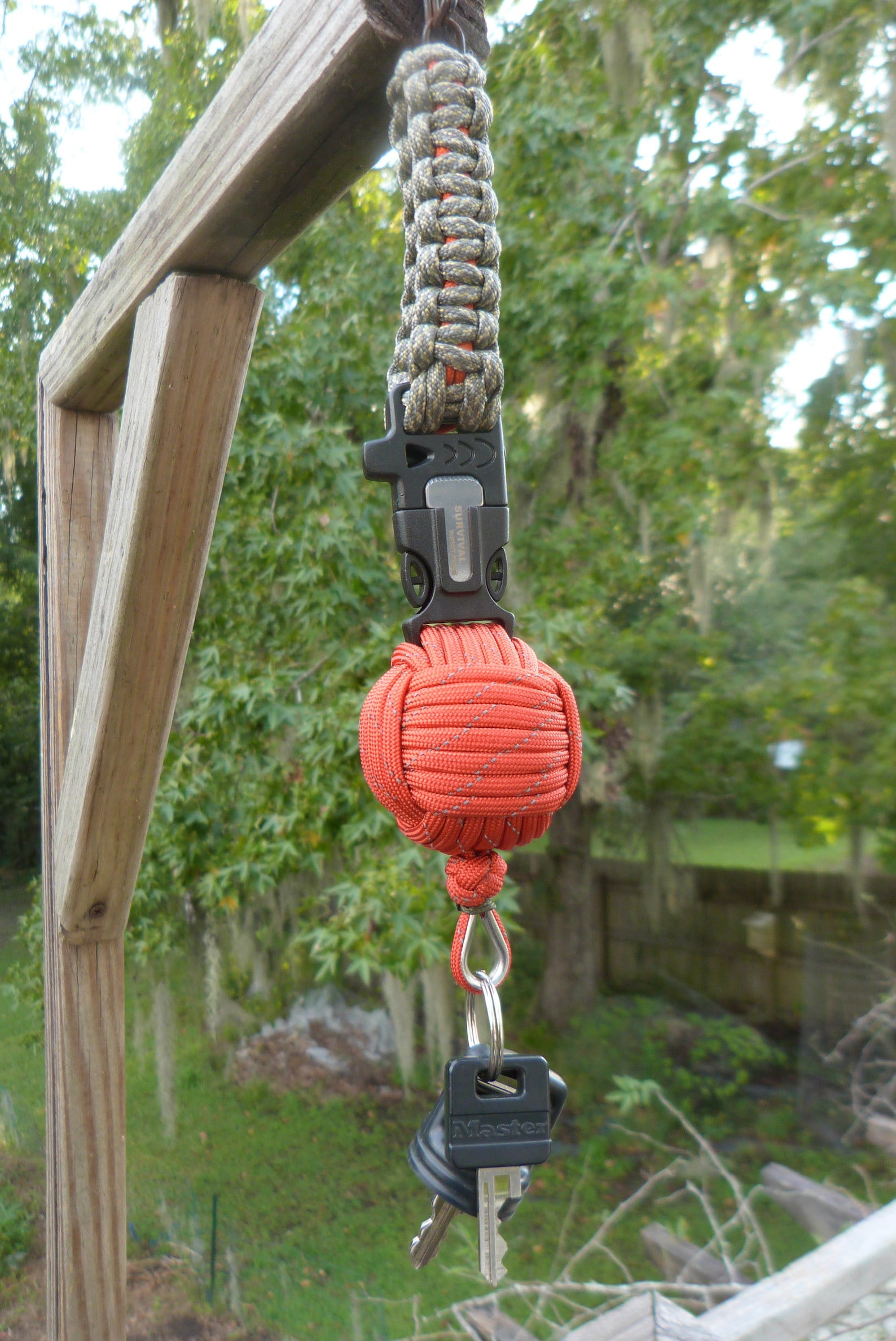 Monkey Fist Floating Reflective Key Chain With Belt Attachment - Etsy