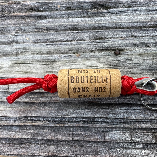 Wine Cork Keychain - Etsy