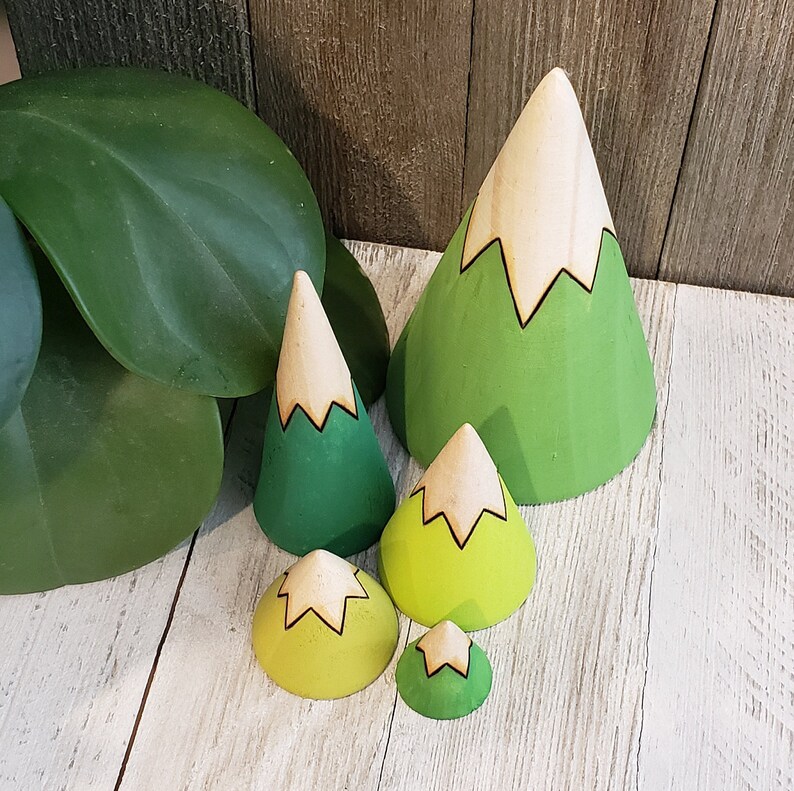 Little Mountain Range Wood Cone Mountain Set Colorado - Etsy