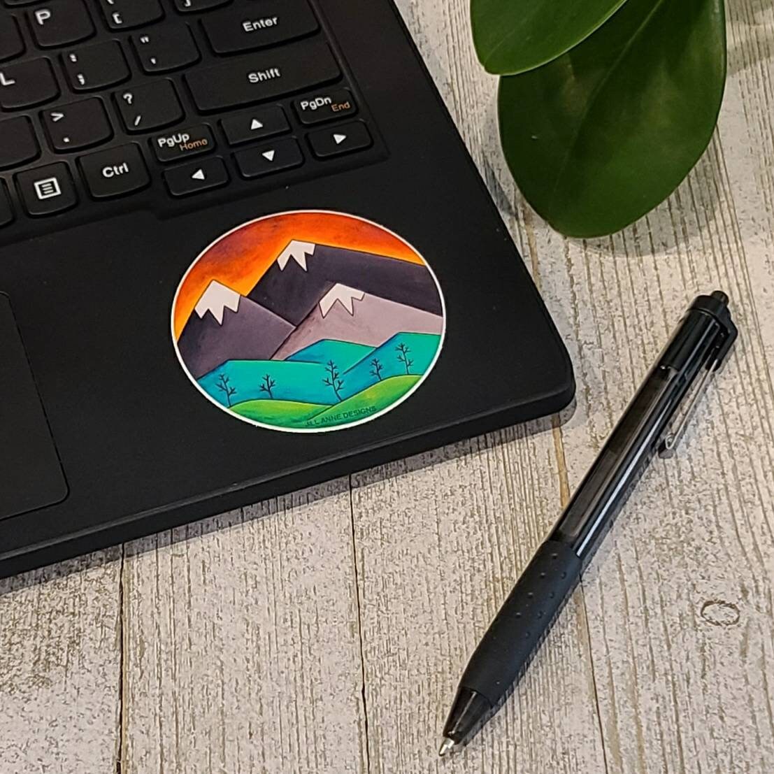 Mountain Vinyl Sticker | Outdoor Nature Decal - Etsy