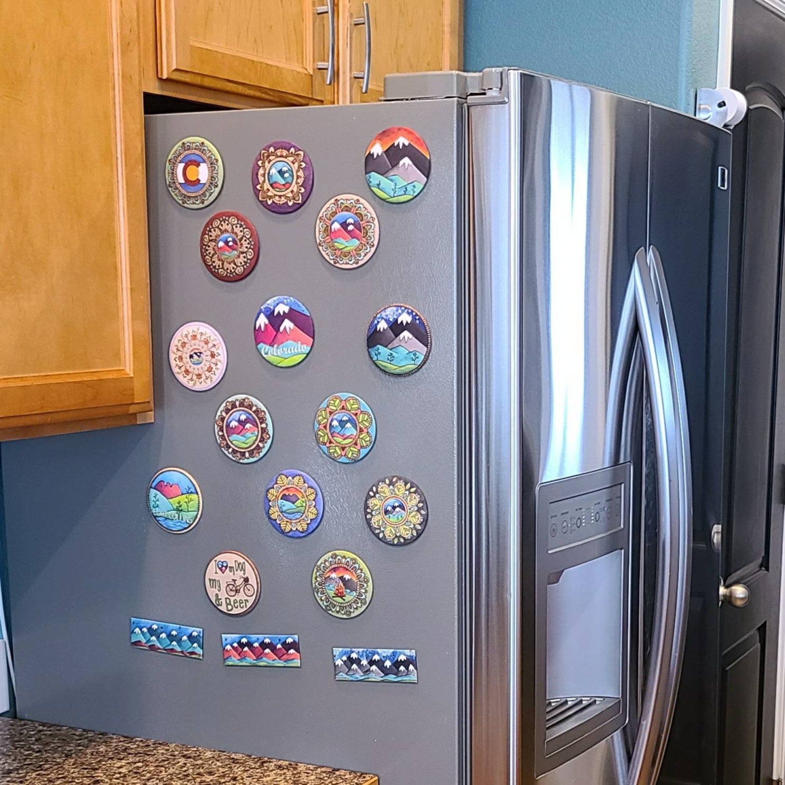 Colorado Mountain Sunset Magnet, Fridge Magnet - Art Print - Etsy