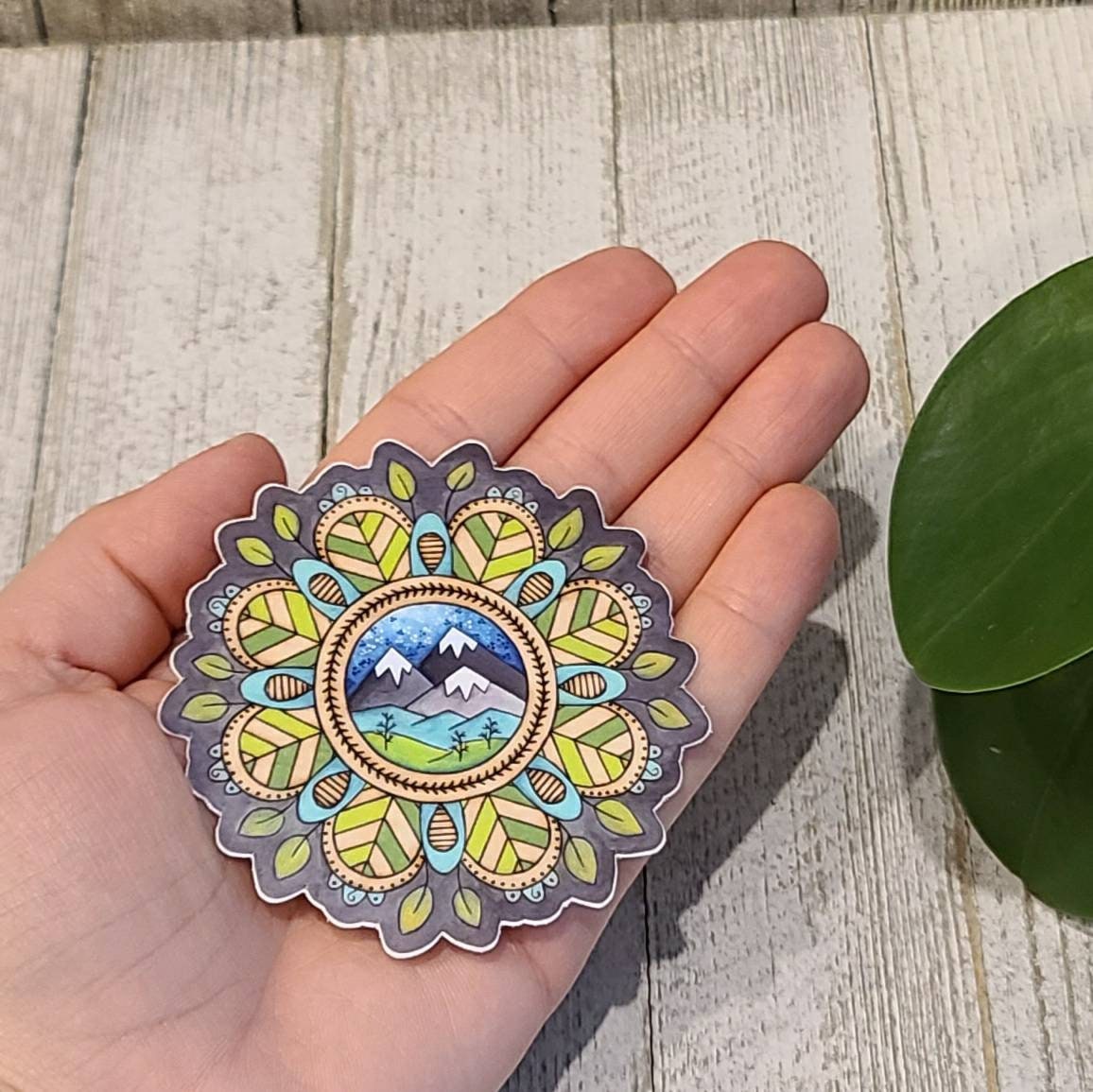 Colorado Mountain Mandala Vinyl Sticker | Outdoor Nature Decal - Etsy