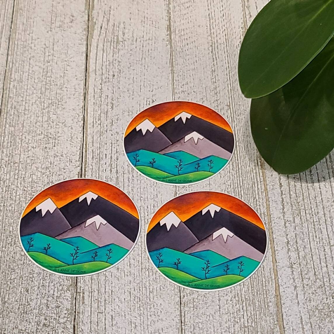 Mountain Vinyl Sticker | Outdoor Nature Decal - Etsy