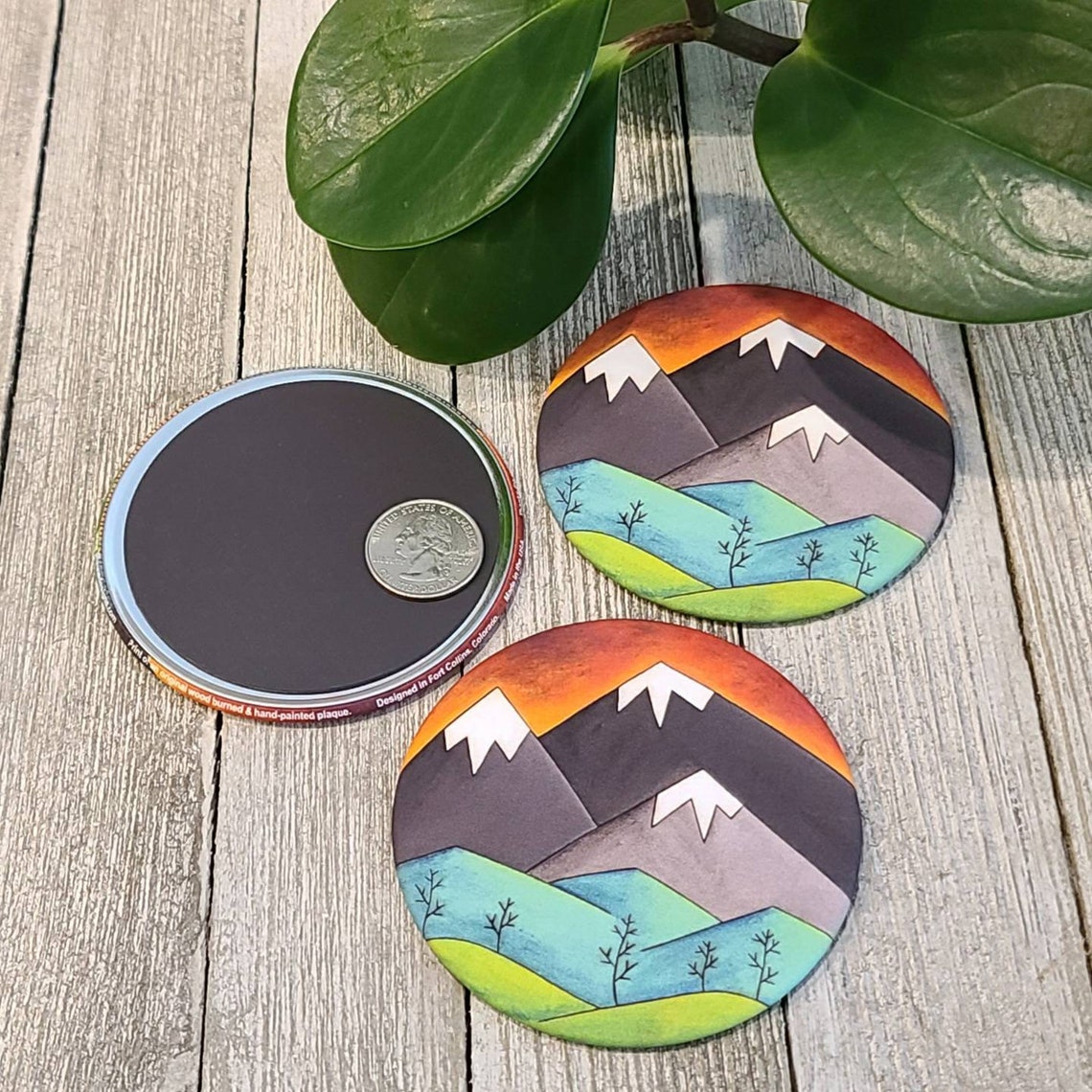 Colorado Mountain Sunset Magnet, Fridge Magnet - Art Print - Etsy