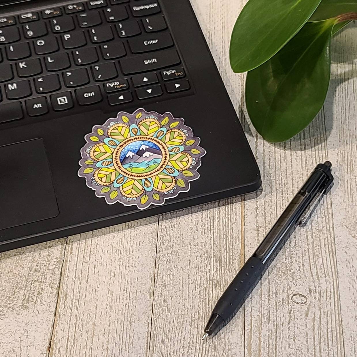 Colorado Mountain Mandala Vinyl Sticker | Outdoor Nature Decal - Etsy