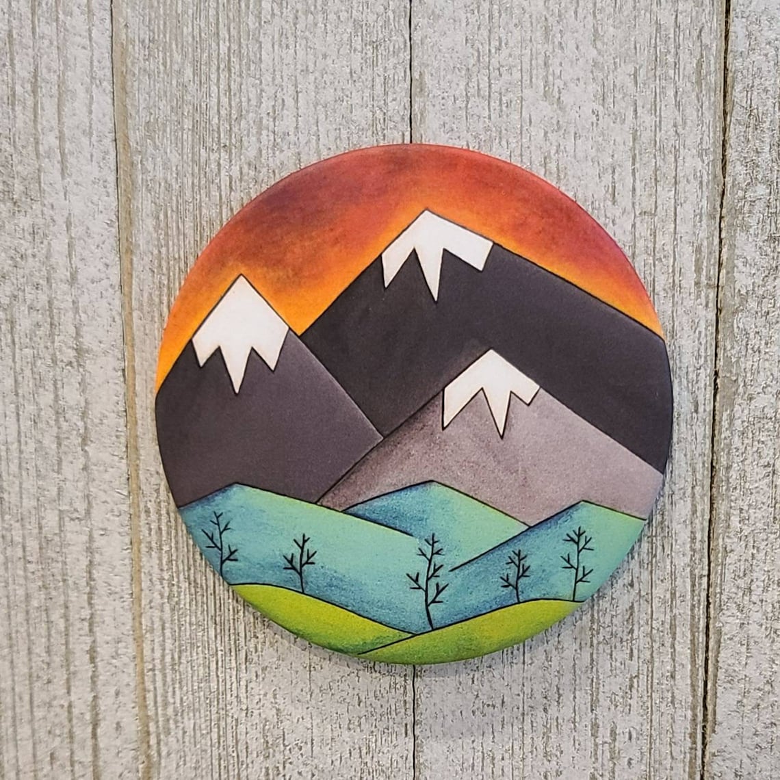 Colorado Mountain Sunset Magnet Fridge Magnet Art Print | Etsy