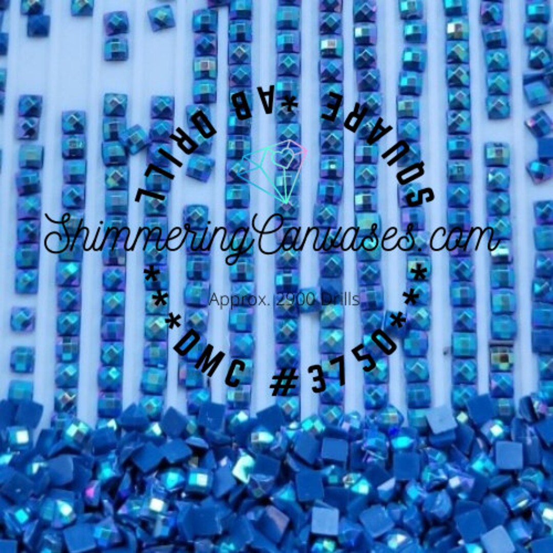 AB Drill 3750 Diamond Painting Square AB Drills DMC 3750 Antique Blue, Very Dark - Etsy
