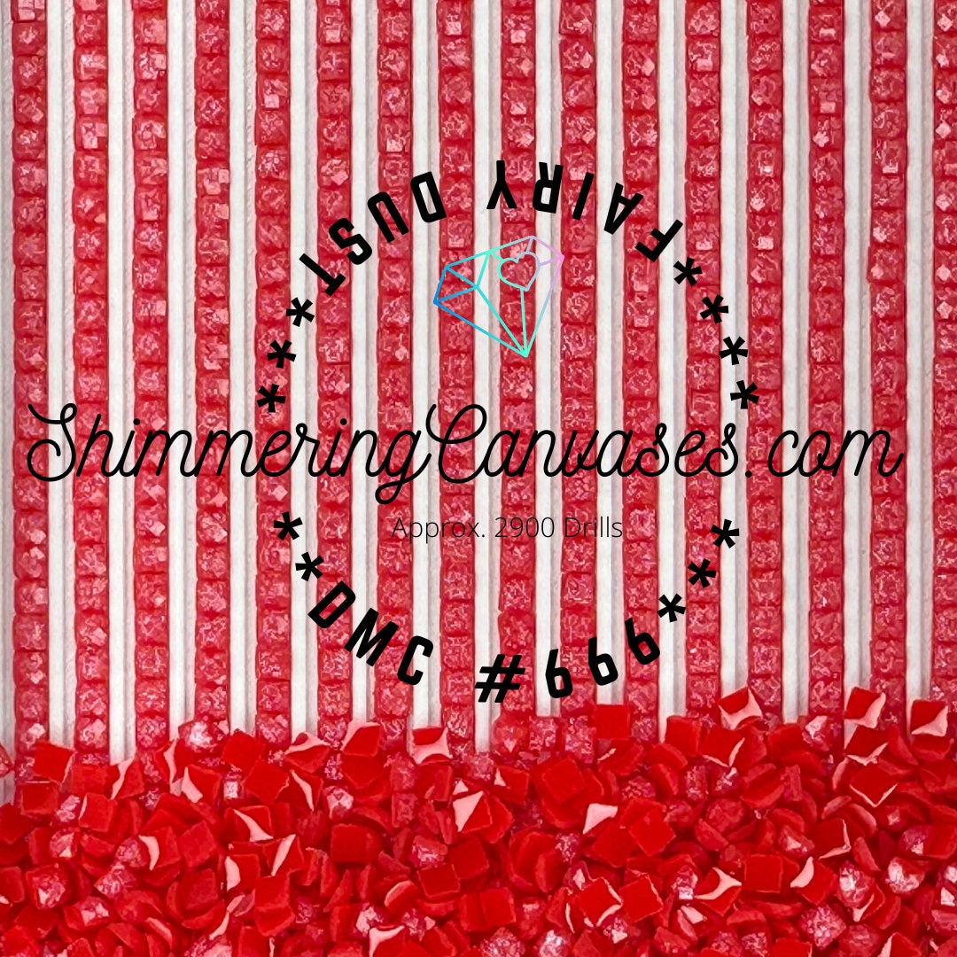 Square Fairy Dust Drill 666 Diamond Painting Fairy Dust Drill DMC 666 ...