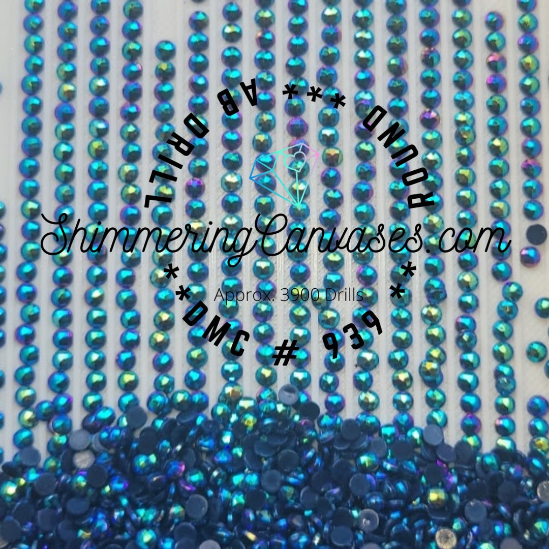 Round AB Diamond Painting Drills, DMC 939 Navy Blue (14 Gram) - Etsy Canada