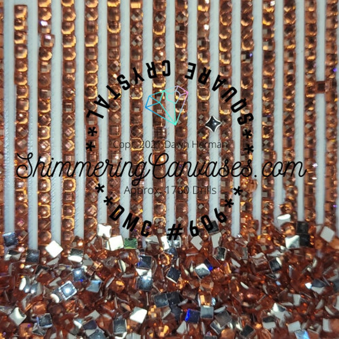 Square Crystal Drill 606 Diamond Painting Square Crystal Drills DMC 606 ...