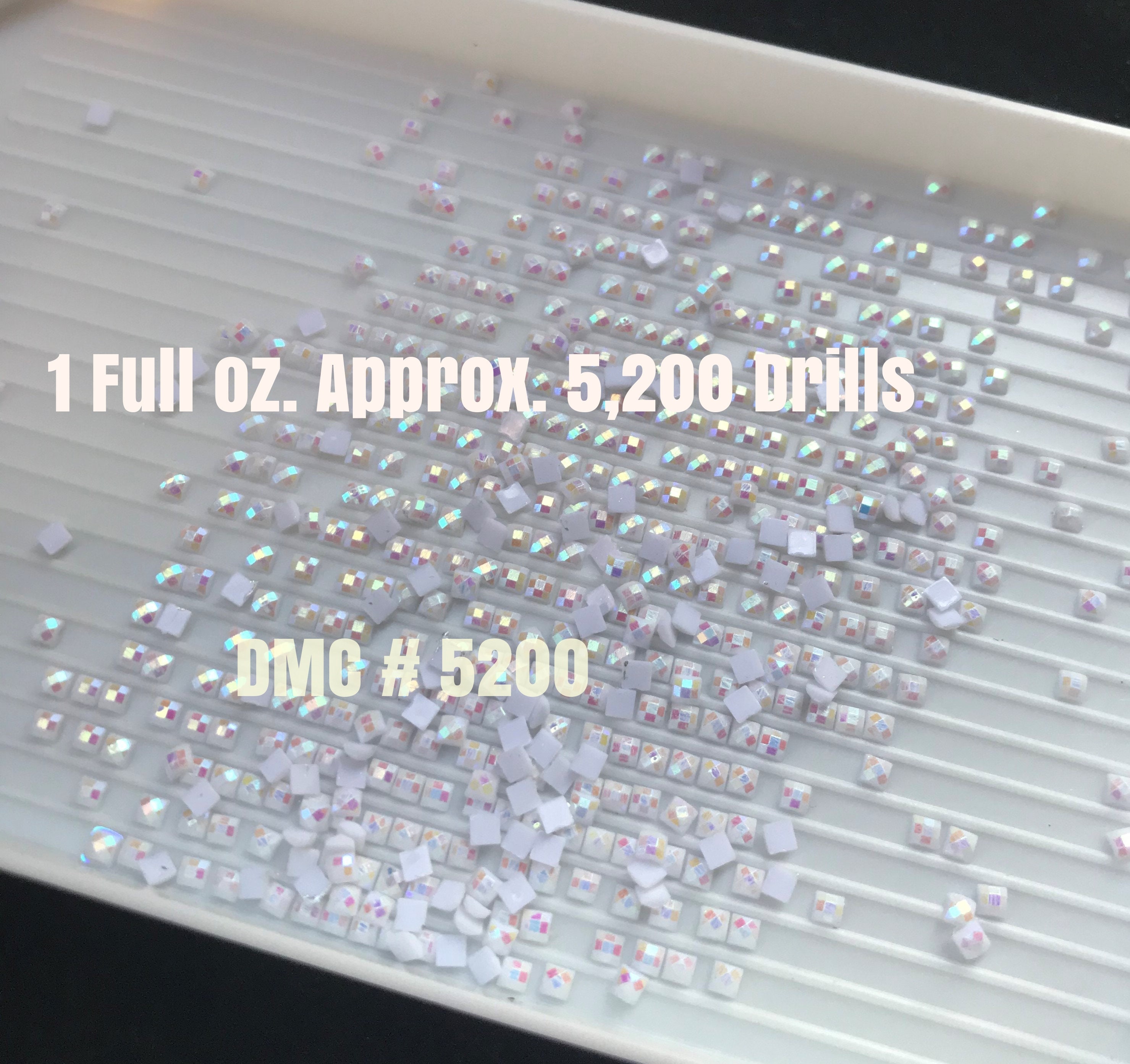 Diamond Painting SQUARE AB Drills DMC 5200 White/ Ecru 1 Full | Etsy