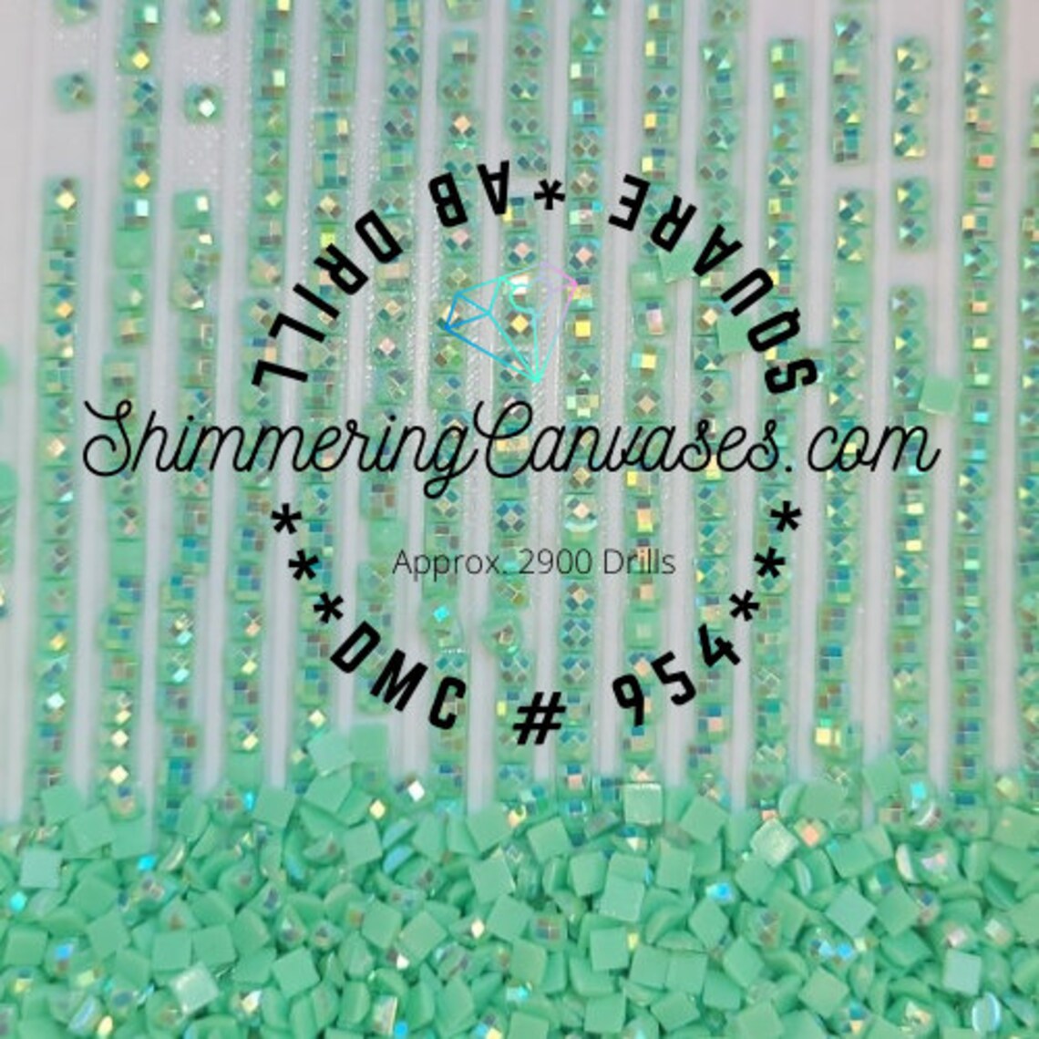 AB Drill 954 Diamond Painting Square AB Drills DMC 954 Nile - Etsy