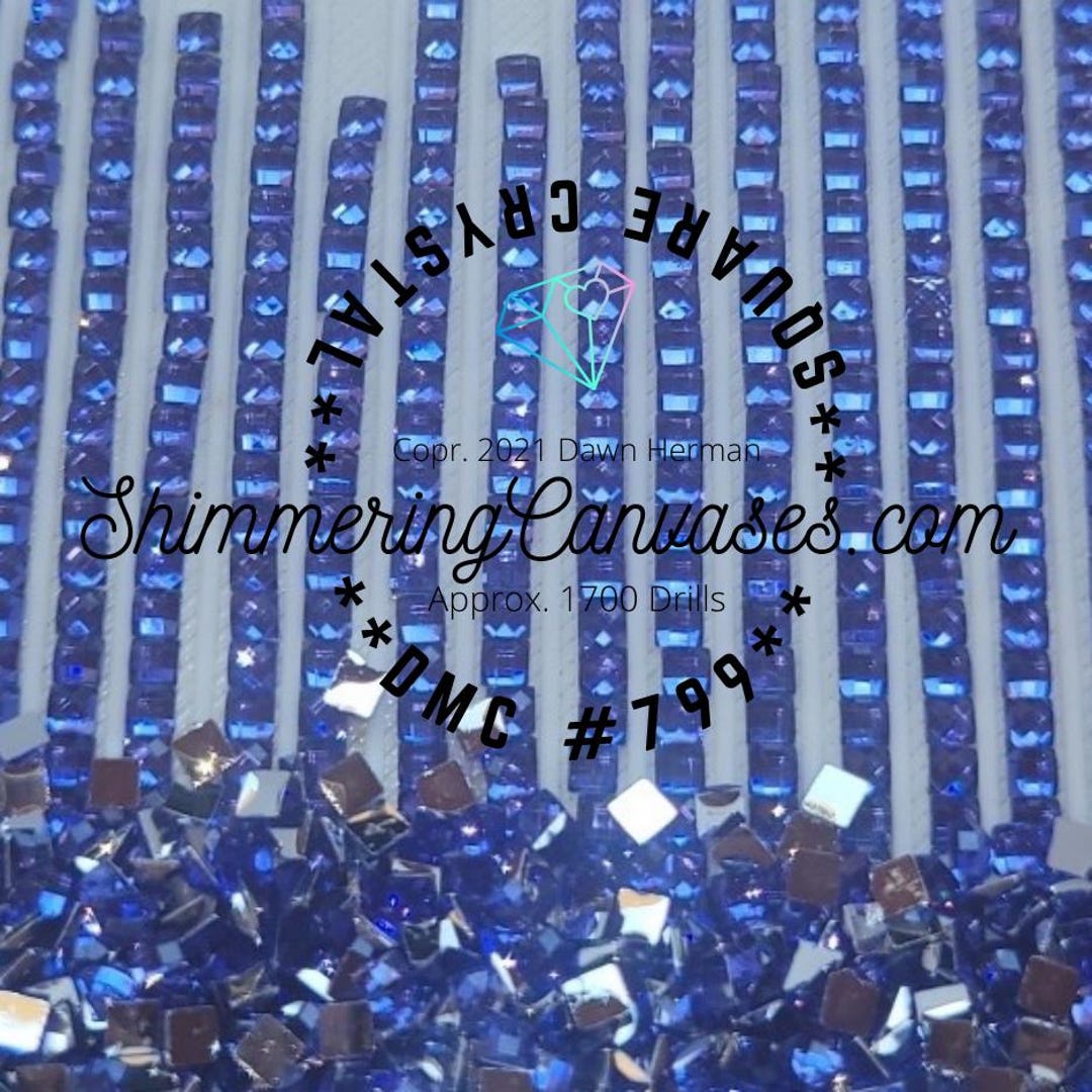 Delft Blue Square Crystal AB Drills – DMC #799, Medium - Etsy