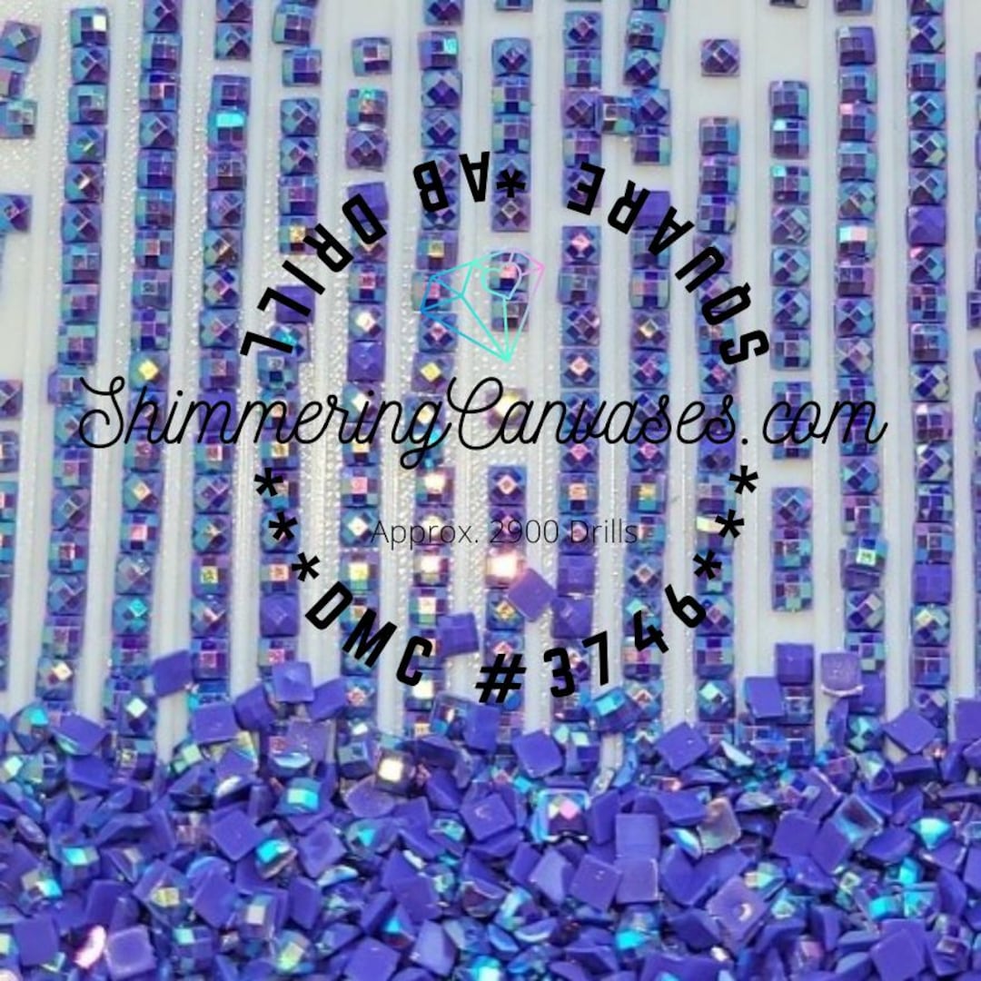 AB Drill 3746 Diamond Painting Square AB Drills DMC #3746- Blue Violet ...