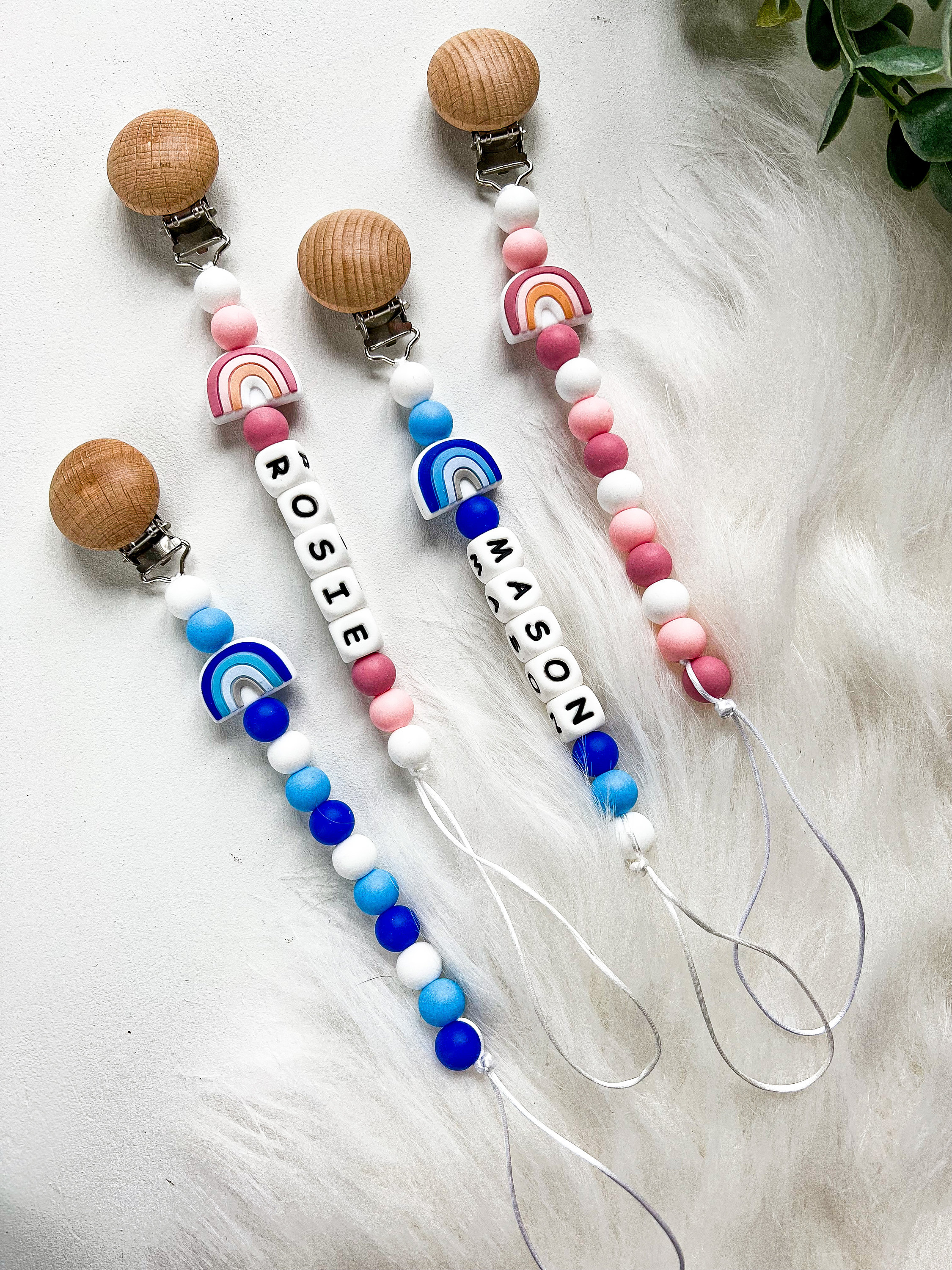 Personalized Pacifier Clip | Rainbow Baby Gift | Name Pacifier Clip ...