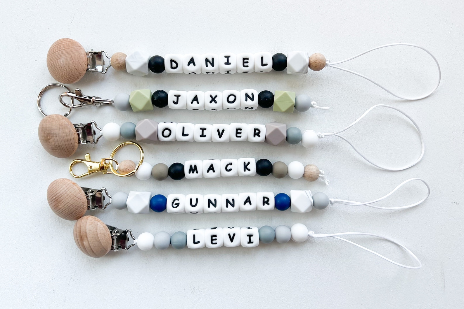 Personalized Pacifier Clip Diaper Bag Keychain Name - Etsy