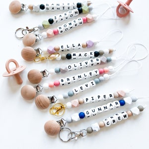 Personalized Pacifier Clip | Diaper Bag Keychain | Name Pacifier Clip ...