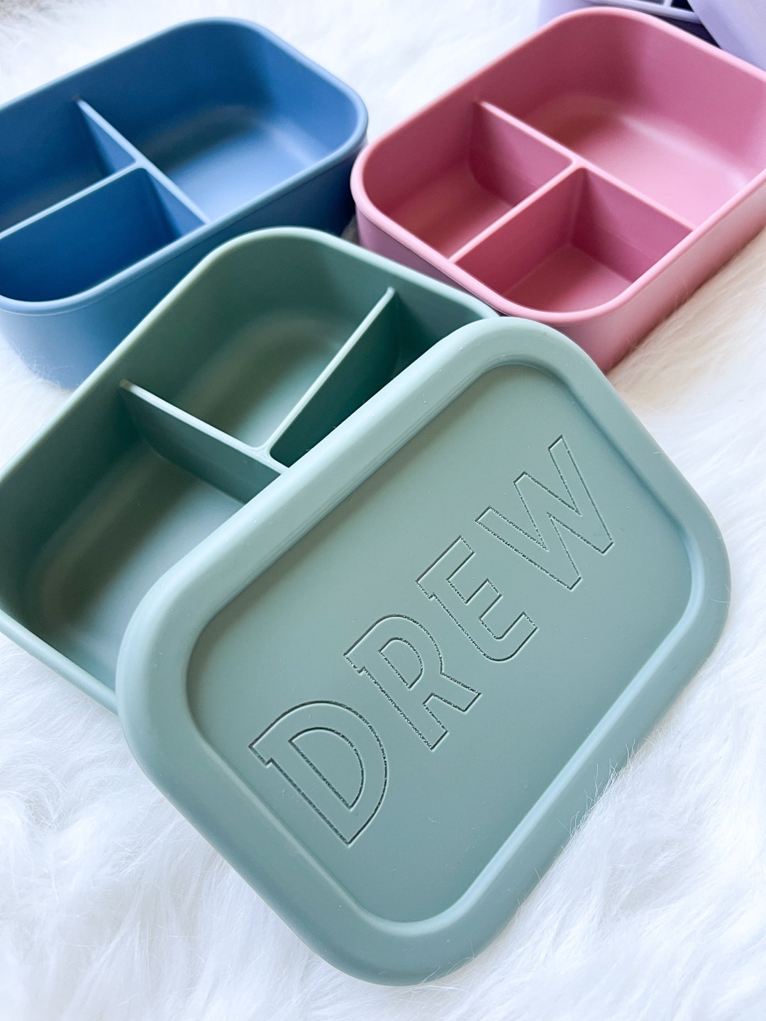 Personalized Lunch Box Silicone Lunch Box Gift for Kids Name Lunch Box ...