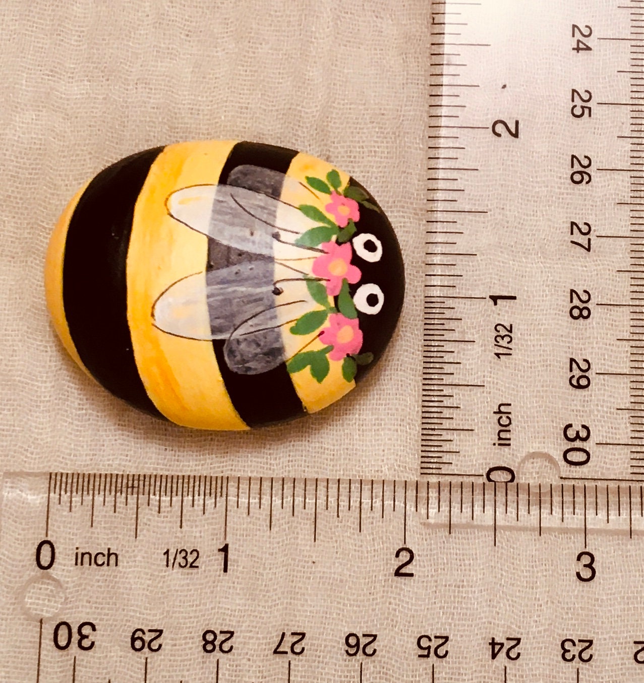 Painted Honey Bee Rock Insect Stone Sealed Garden Art - Etsy