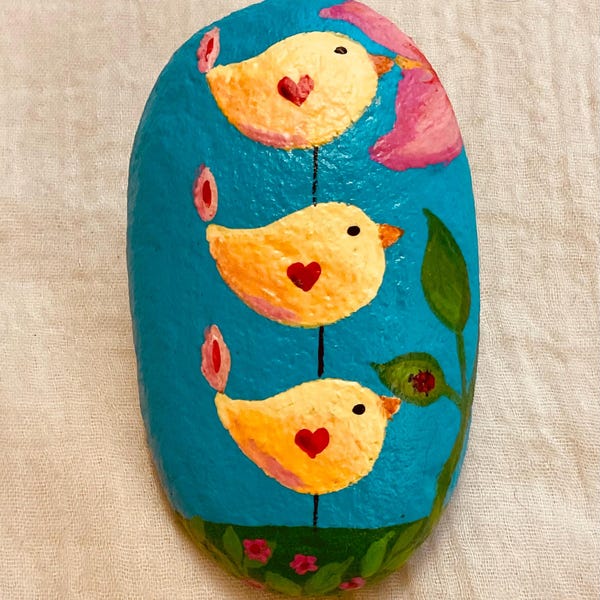 Painted Rocks Birds - Etsy