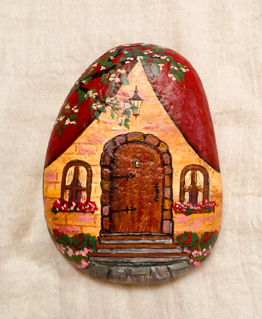 Fairy House Rock Painted Garden Stone Miniature Gnome Home - Etsy