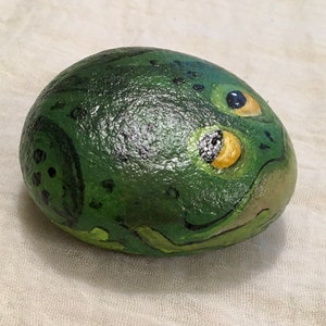 Painted Frog Rock Frog Rock Painting Sealed Garden Stone - Etsy