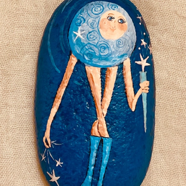 Stars Painted Rock - Etsy