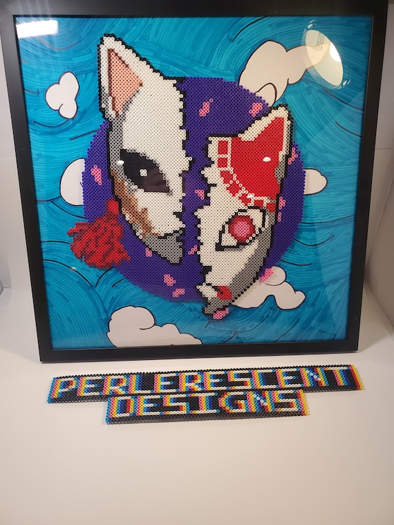 Demon Slayer Sabito and Makiko Kitsune Warding Masks - Etsy Hong Kong