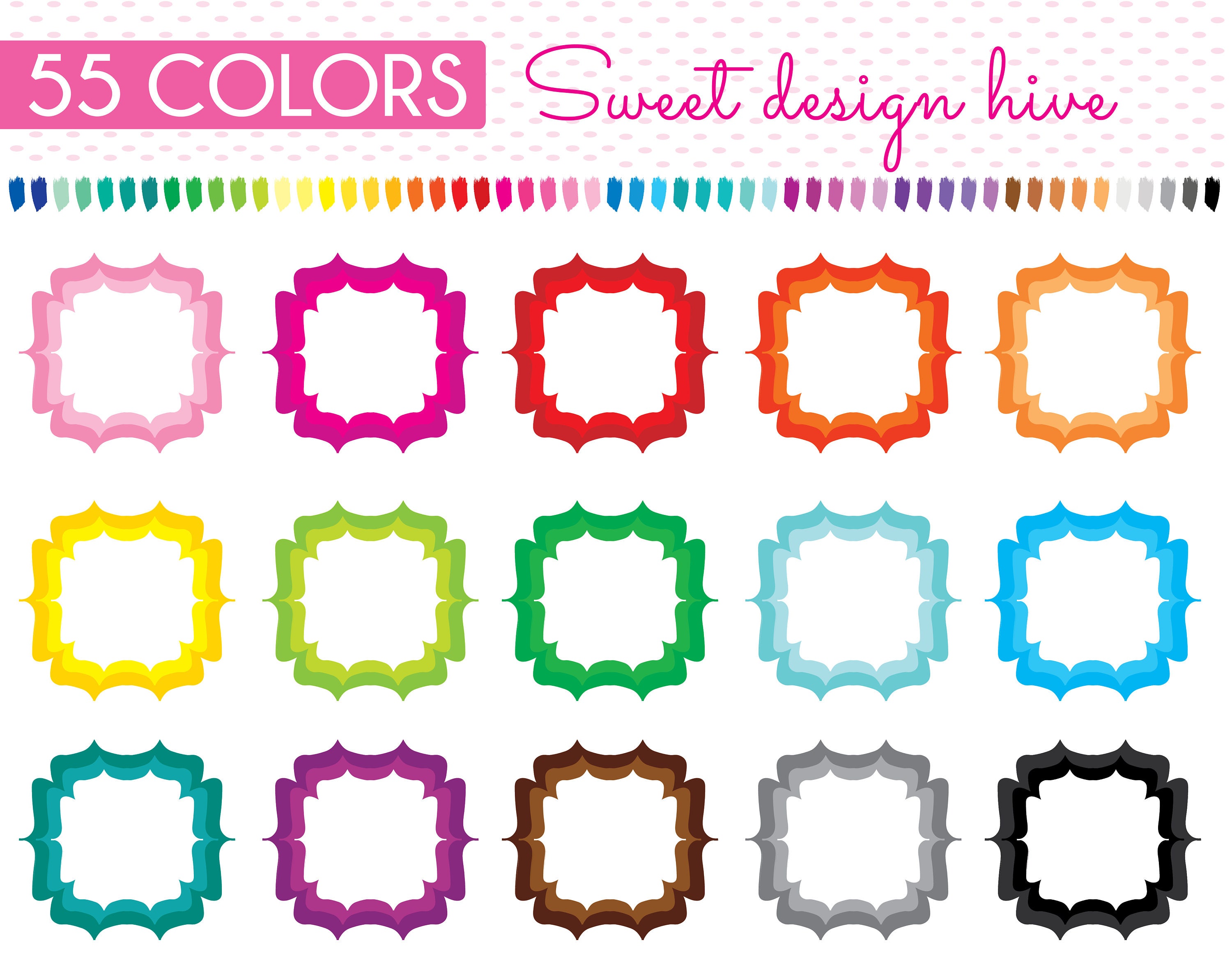 Fancy Square Frame Clip Art