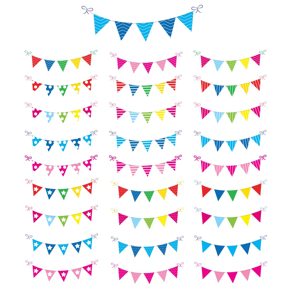 Pennant Clipart Bunting Banner Clipart Bunting Clipart Flag - Etsy Canada