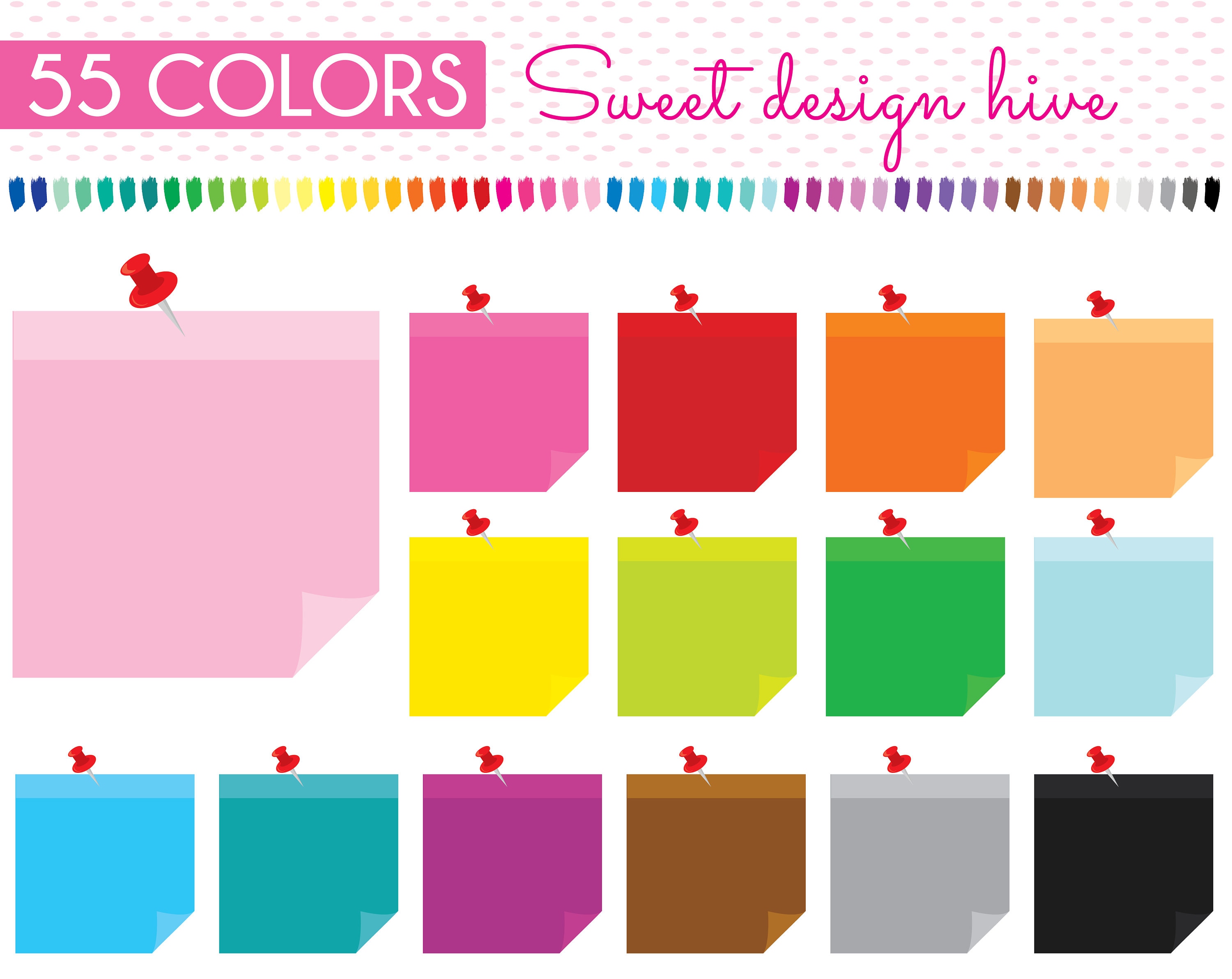 Pink Sticky Note Clip Art