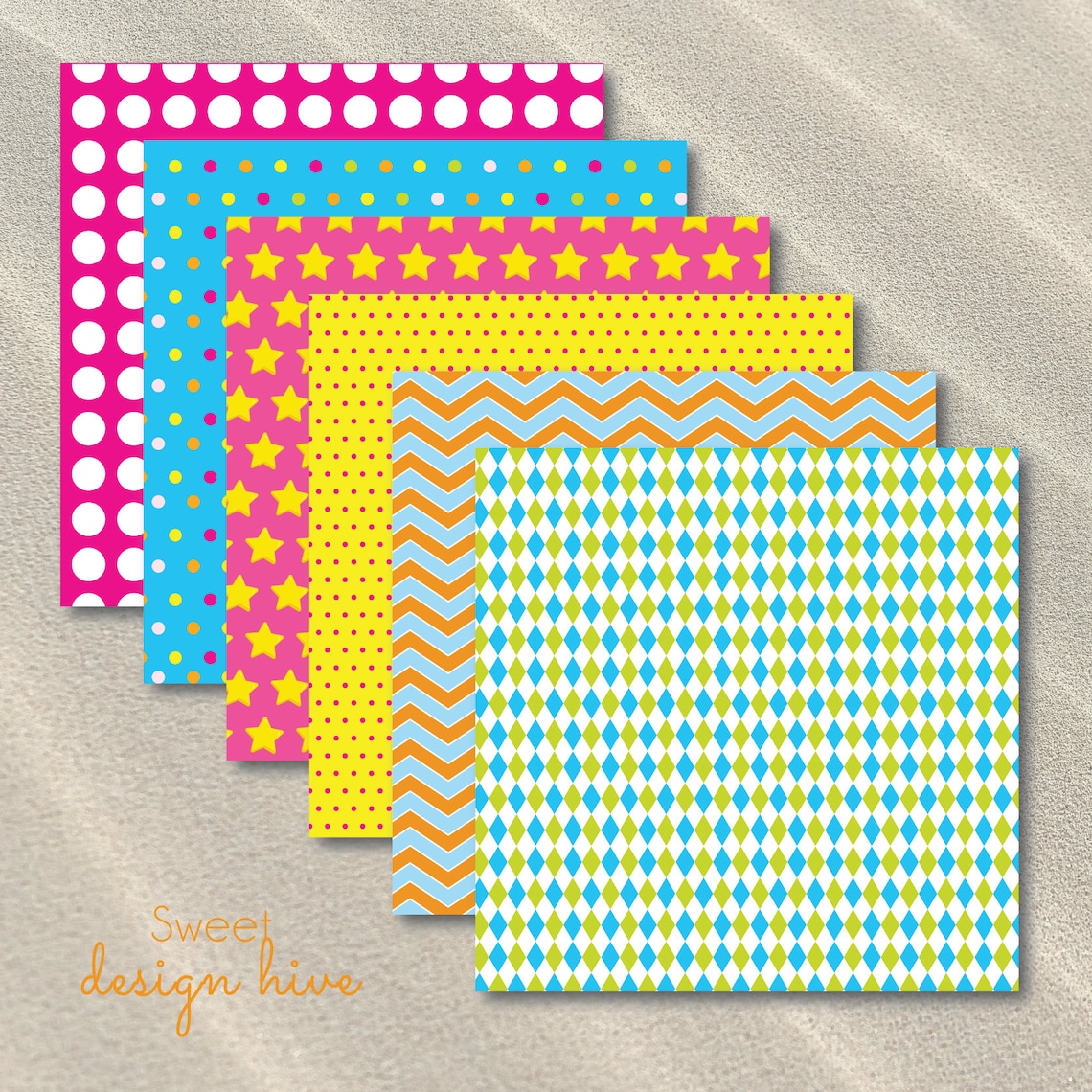 Bright colors digital paper scrapbook papers polka dots | Etsy