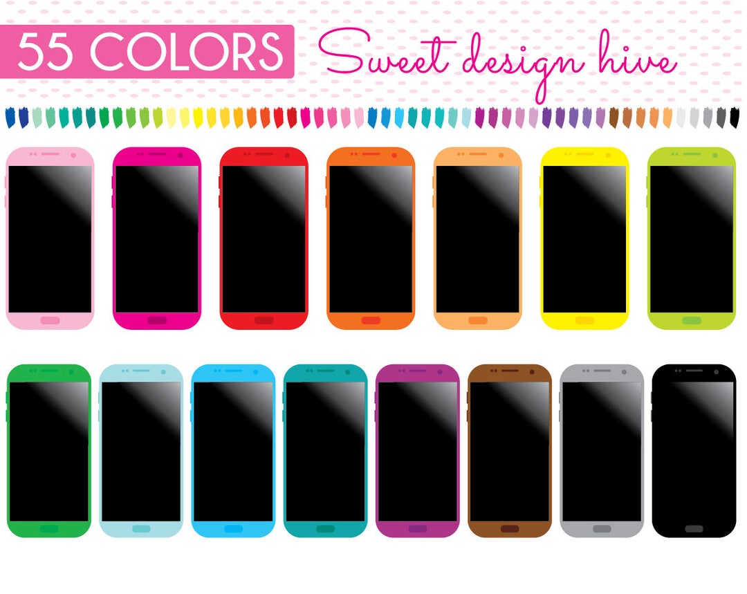 Smartphone Clipart Mobile Phone Clipart Cellphone Clipart - Etsy