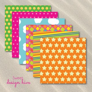 Bright colors digital paper scrapbook papers polka dots | Etsy