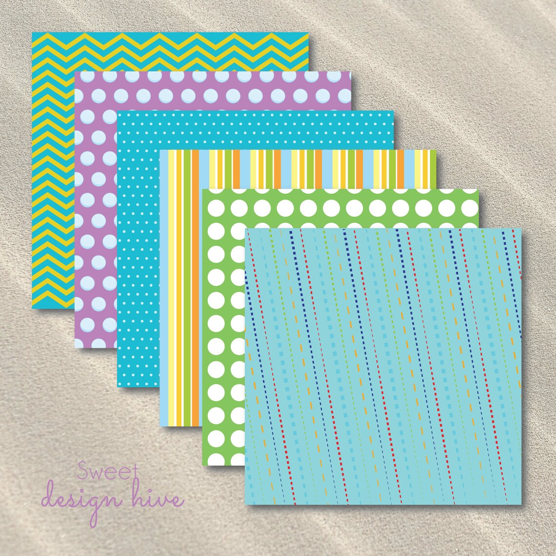 Bright colors digital paper scrapbook papers polka dots | Etsy